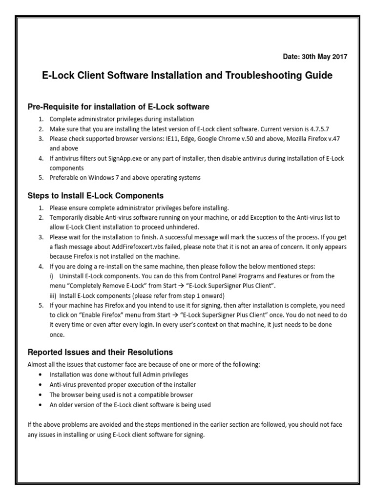 Digital Signature Installation for Clients V3 | PDF | Antivirus Software | Installation ...