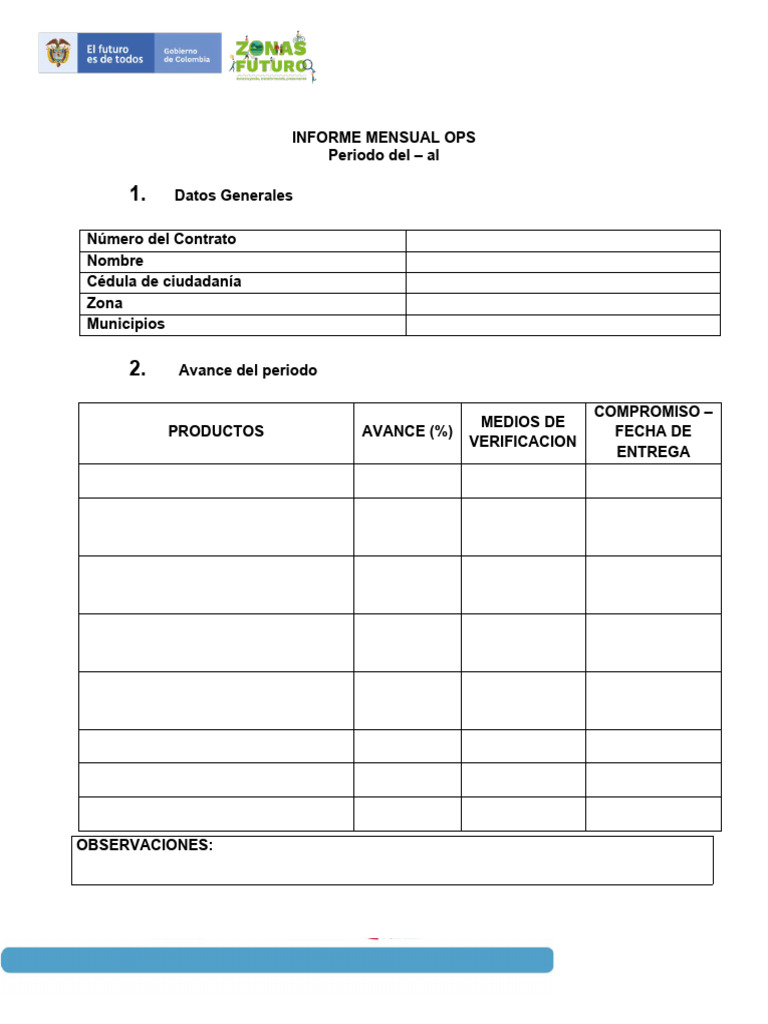 Formato Informe OPS | PDF