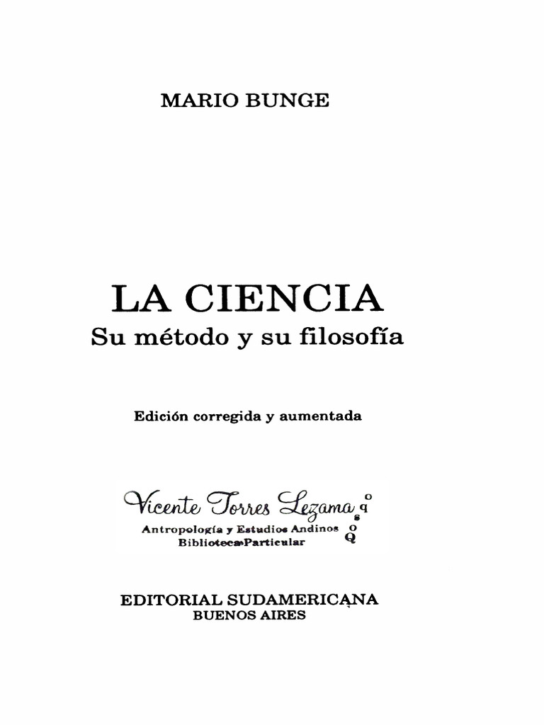 Mario Bunge Qué Es La Ciencia | PDF
