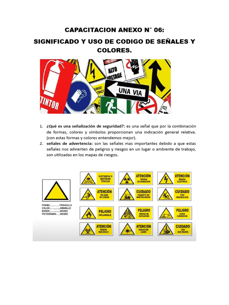 Significado Y Uso De Se ales Y Colores PDF