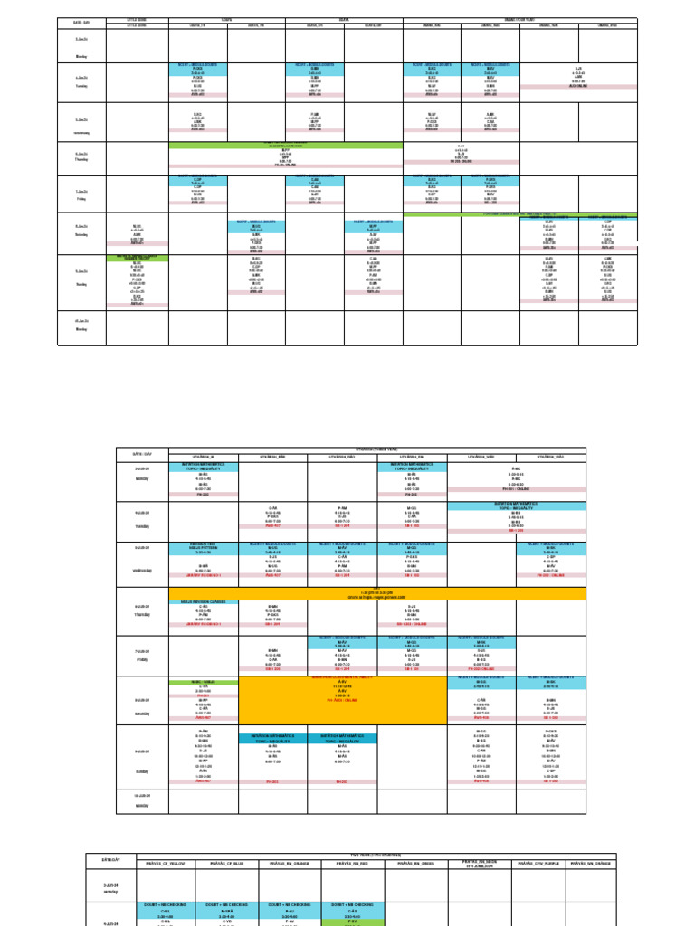 TIMETABLE - 3rd June May TILL 9th June, 2024 | Download Free PDF | Mathematics | Thermodynamics