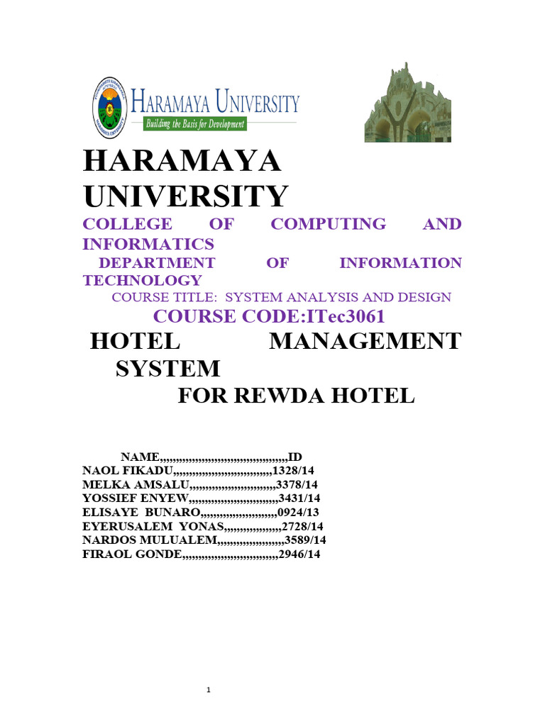 Hotel Management System - Docx Last Procject | PDF | Relational ...