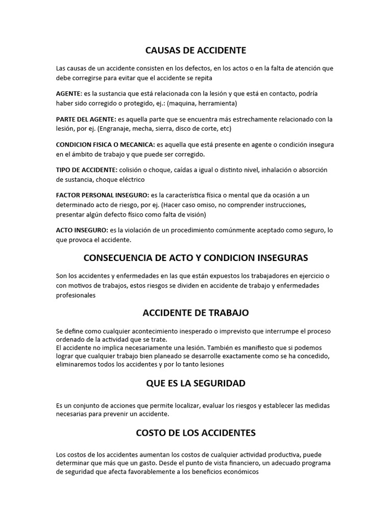 Resumen de Seguridad e Higiene | PDF | Business