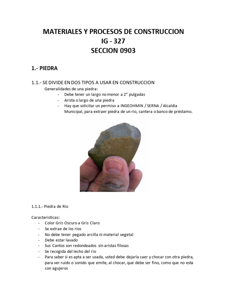 Materiales y Procesos de Construccion | PDF | Cantera | Cemento