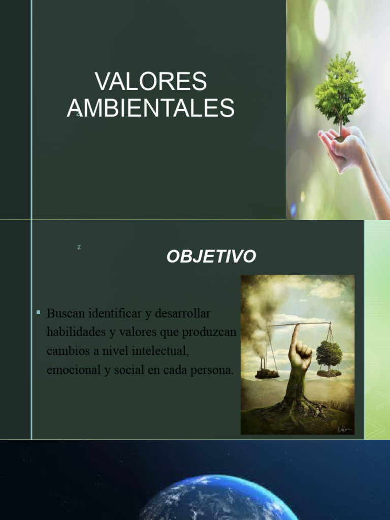 VALORES AMBIENTALES | PDF | Entorno natural | Ciencias del comportamiento