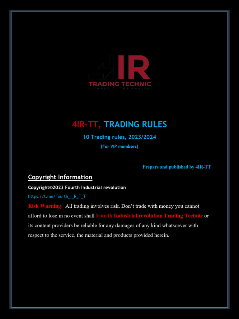 4IR-TT Trading Rules, 2023-2024 | PDF | Risk | Risk Management