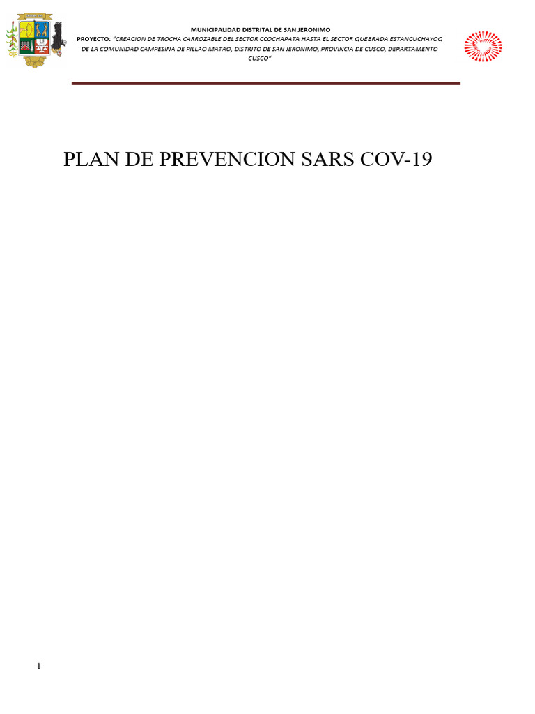 18.-Plan de Prevencion Sars Cov-19 | PDF | Lavado de manos