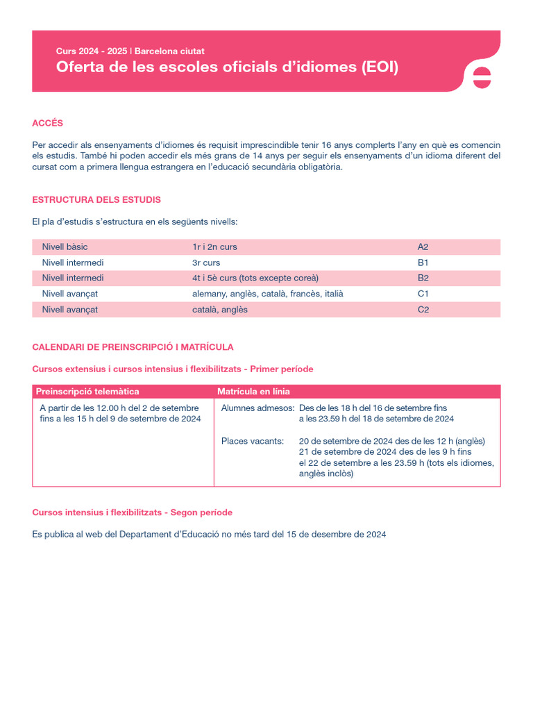 L01 OfertacentresEOI Publica | PDF