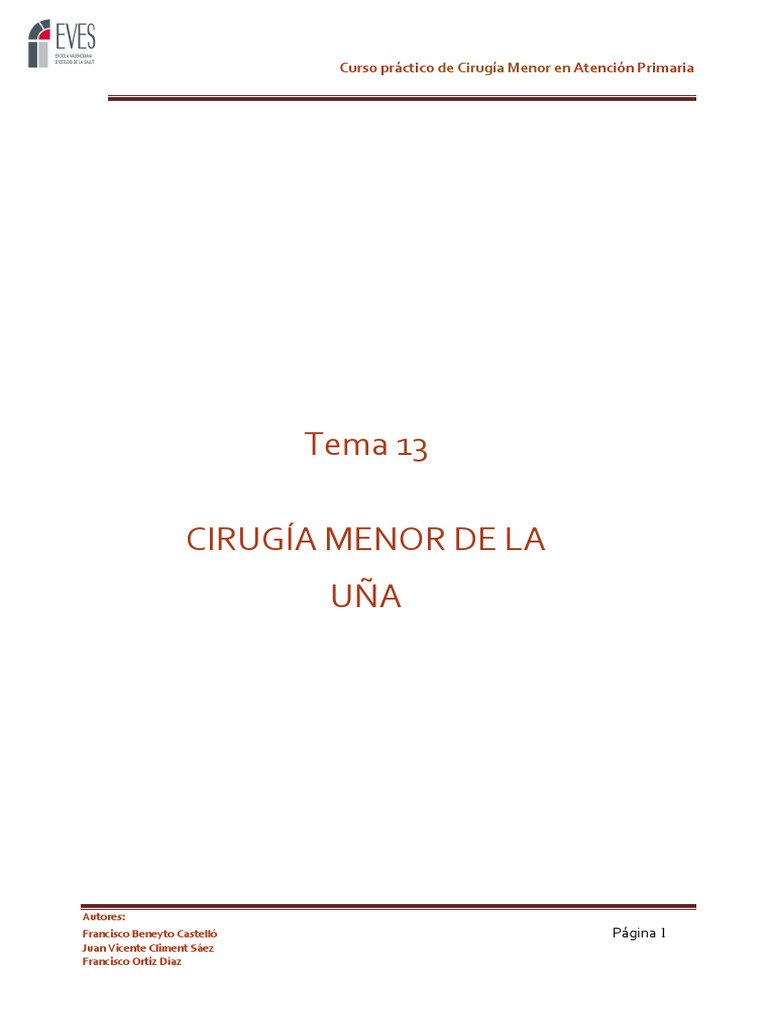 Anestesia y Matricectomía en Uñas | PDF | Clavo (anatomía) | Quemar