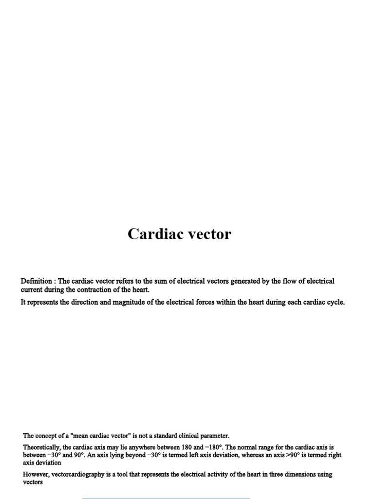 Cardiac Vector | PDF