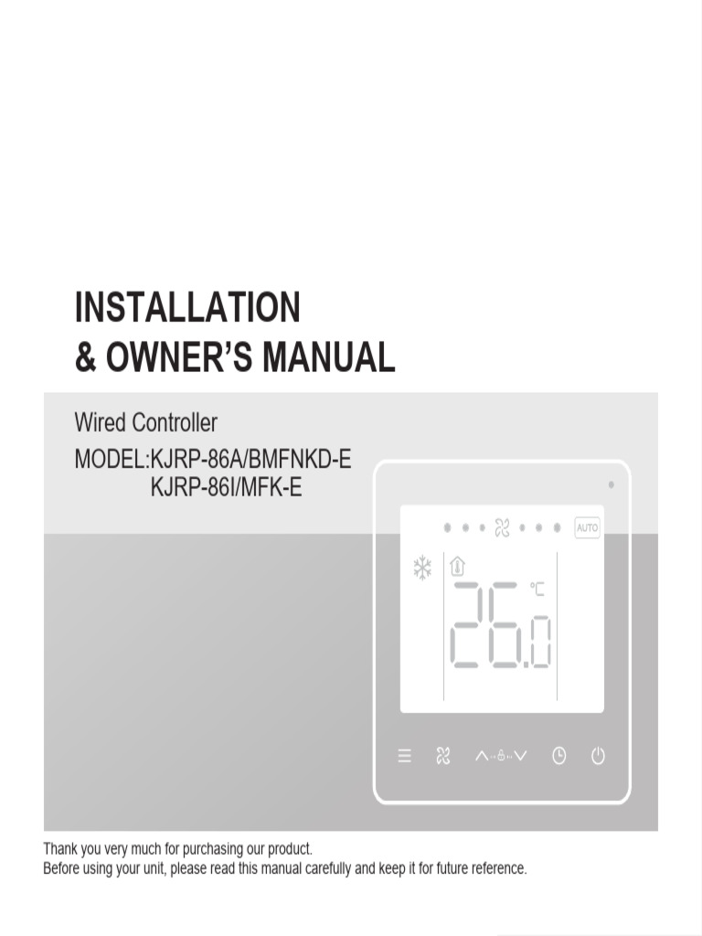 KJRP-86I, A Installation and Owner's Manual | PDF | Fahrenheit ...