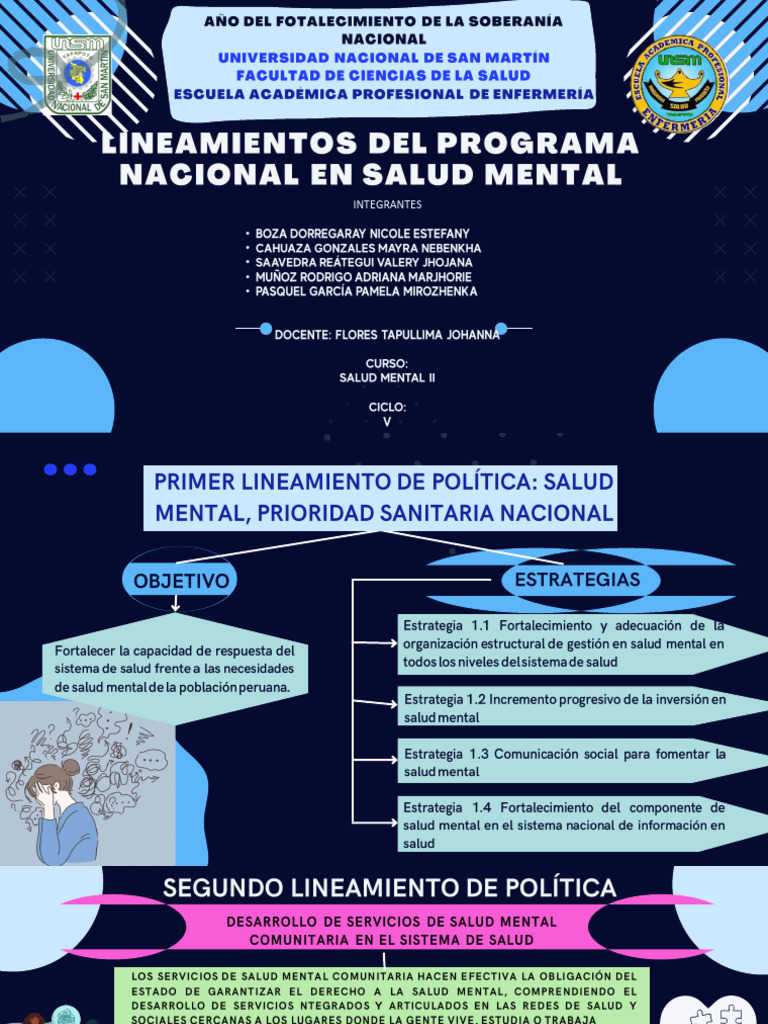 G 3. Teoría. Lineamientos Del Programa Nacional en Salud Mental | Descargar gratis PDF | Salud ...