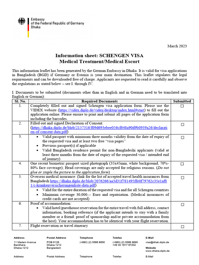 Medical Checklist | Download Free PDF | Travel Visa | Passport