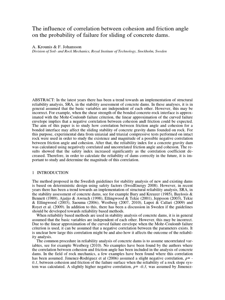 The Influence of Correlation Between Cohesion and Friction Angle On The ...