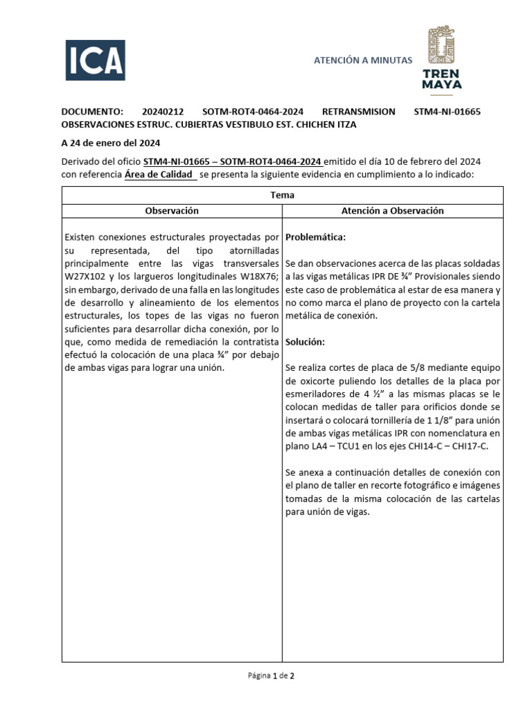 Sotm-Rot4-0464-2024 Retransmision Stm4-Ni-01665 Observaciones Estruc ...