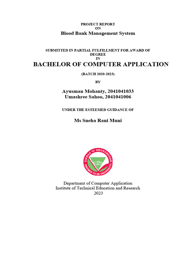 Umashree Sahoo Blood | PDF | Software Testing | Unit Testing