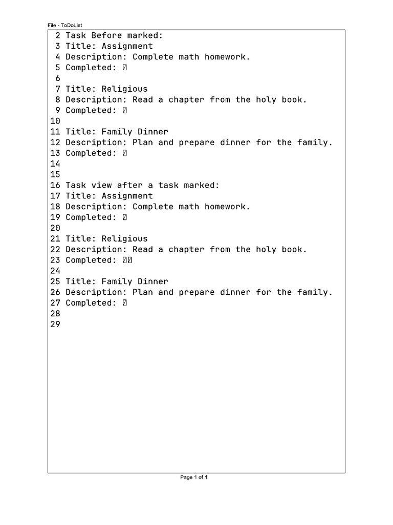 ToDoList OutPut | PDF ToDoList OutPut | PDF
