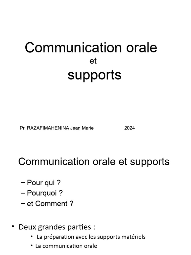 Communication orale et supports efficaces | PDF | la communication