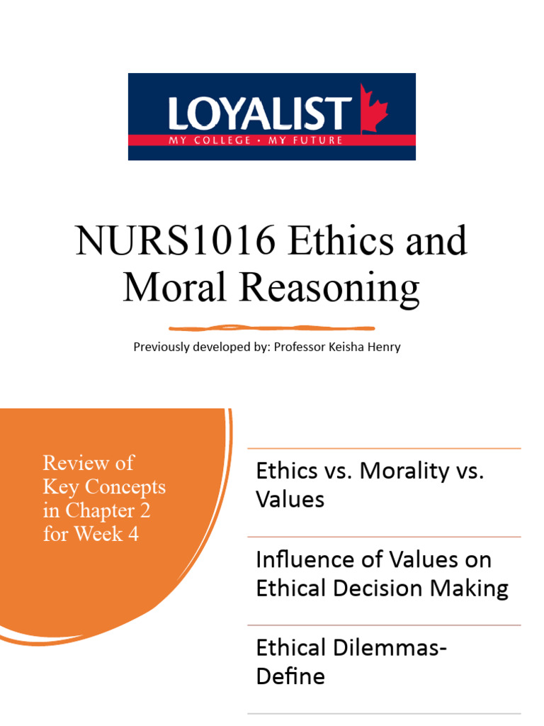 Ethics & Moral Reasoning 2024 | PDF | Nursing | Morality