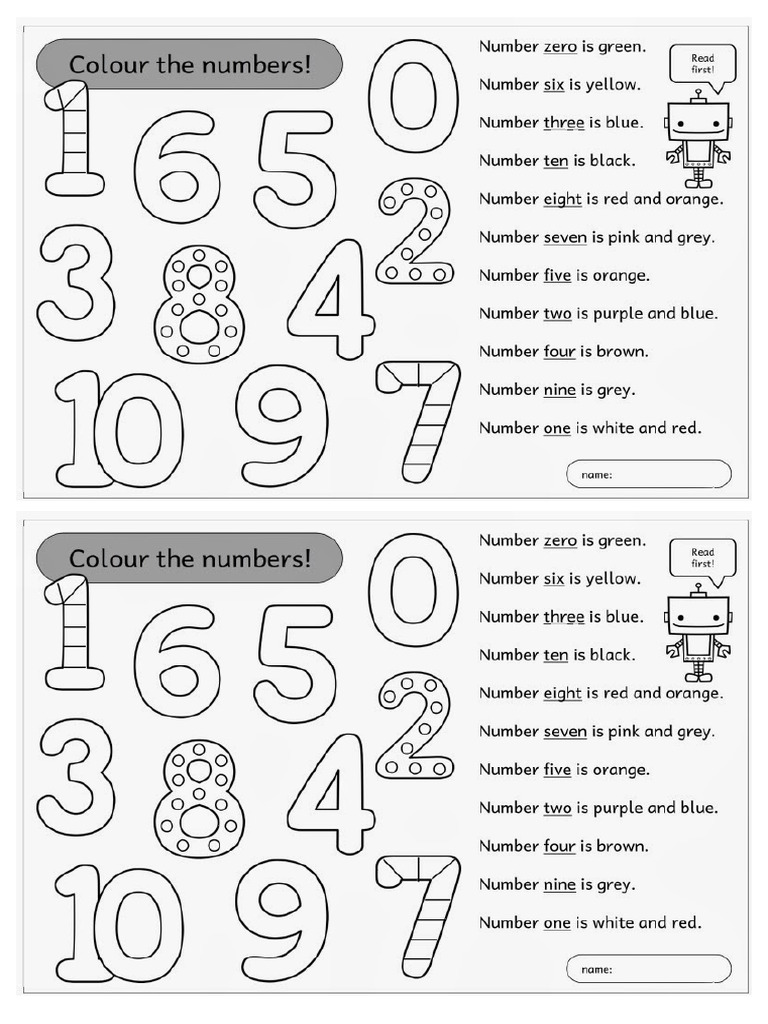 ENG Colour by Number PDF | PDF