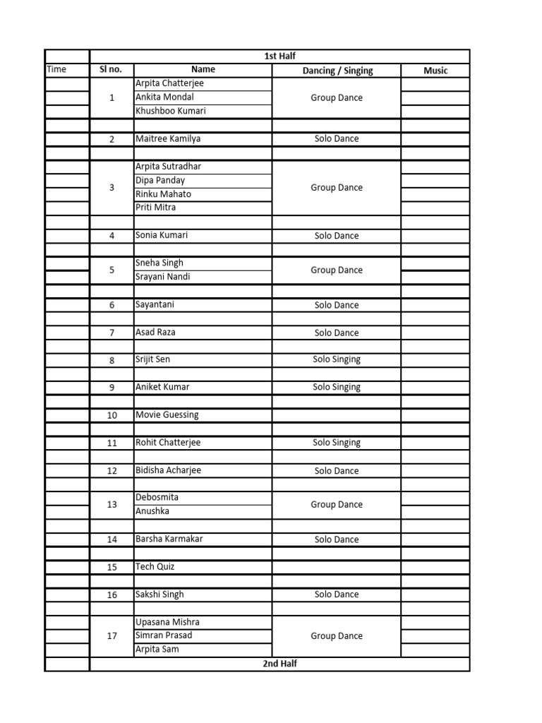Cultural Events Program List 2025 | PDF