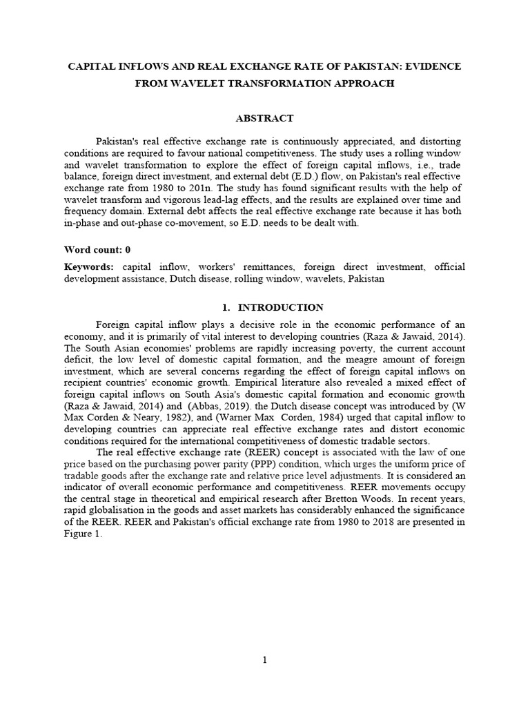 Capital Inflows Review of MSL Final | PDF | Exchange Rate | Time Series