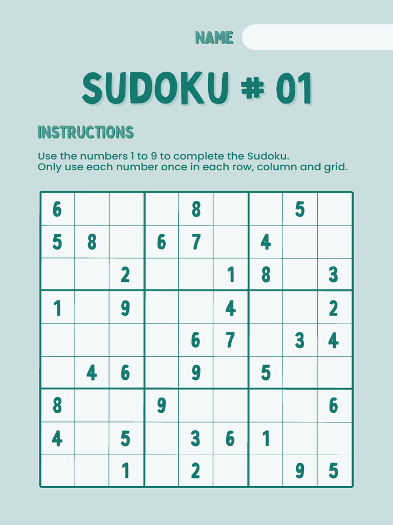 sudoku | PDF