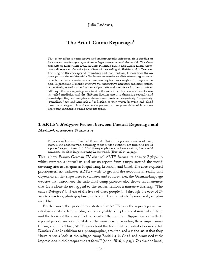 The_Art_of_Comic_Reportage | PDF | Narration | Journalism