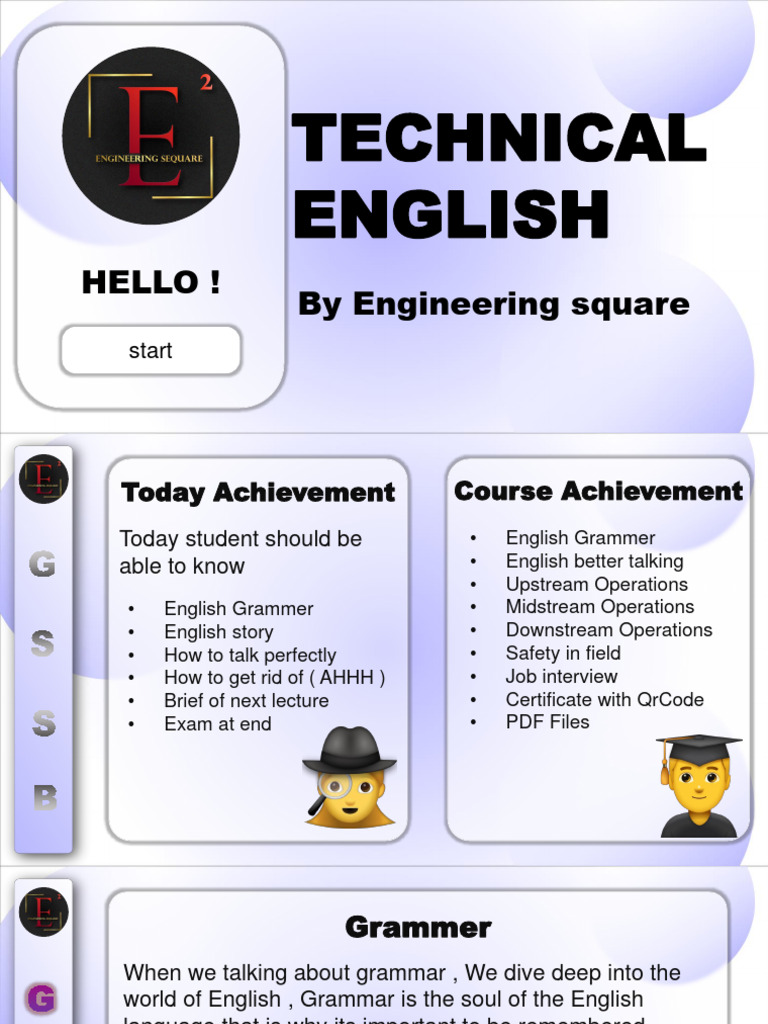 Technical English Grammar (Engineering Square Academy) | PDF | Grammatical Tense | Perfect (Grammar)