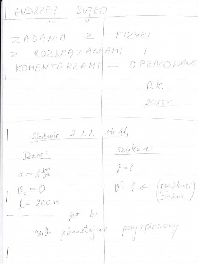 Andrzej Bujko - Zadania Z Fizyki Z Rozwiązaniami I Komentarzami ...