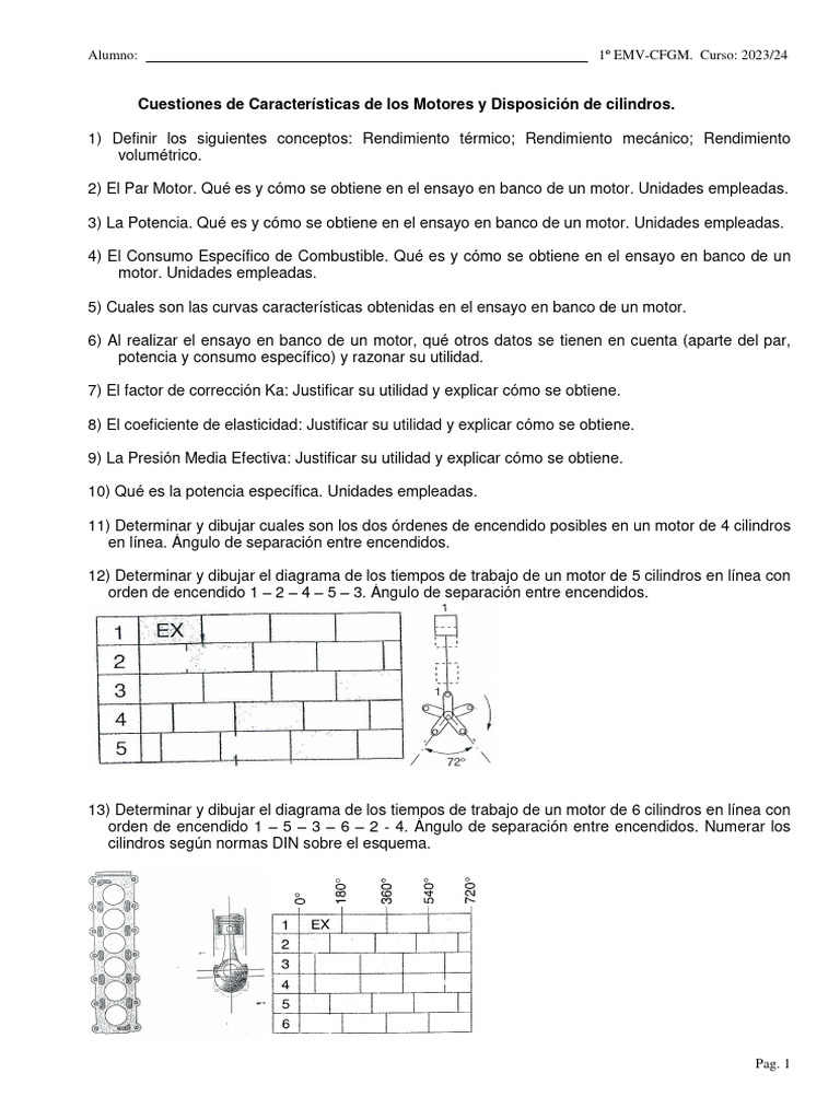 2324.MOT-2.Cuestiones Caract-Disp | PDF | Ingeniería mecánica | Tecnología del motor