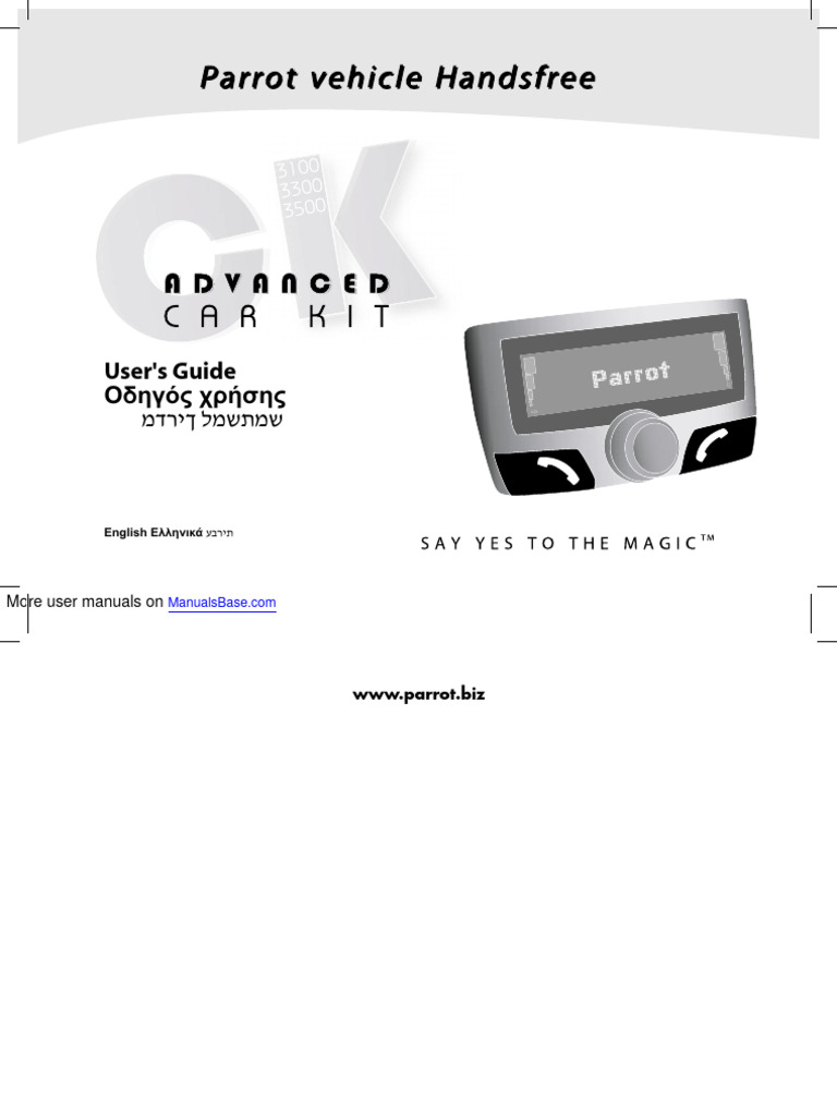 Parrot Automobile Electronics 3100 - 3300 - 3500 | PDF | Telephone ...