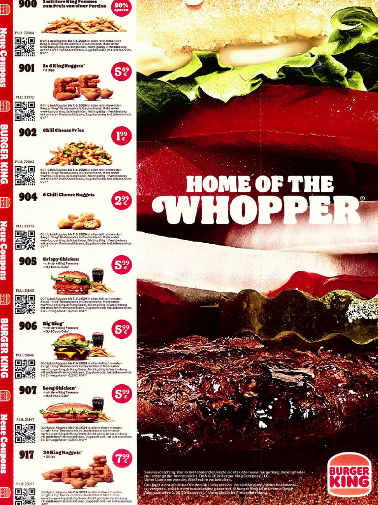 Burger King Coupons PDF Gutscheine | PDF