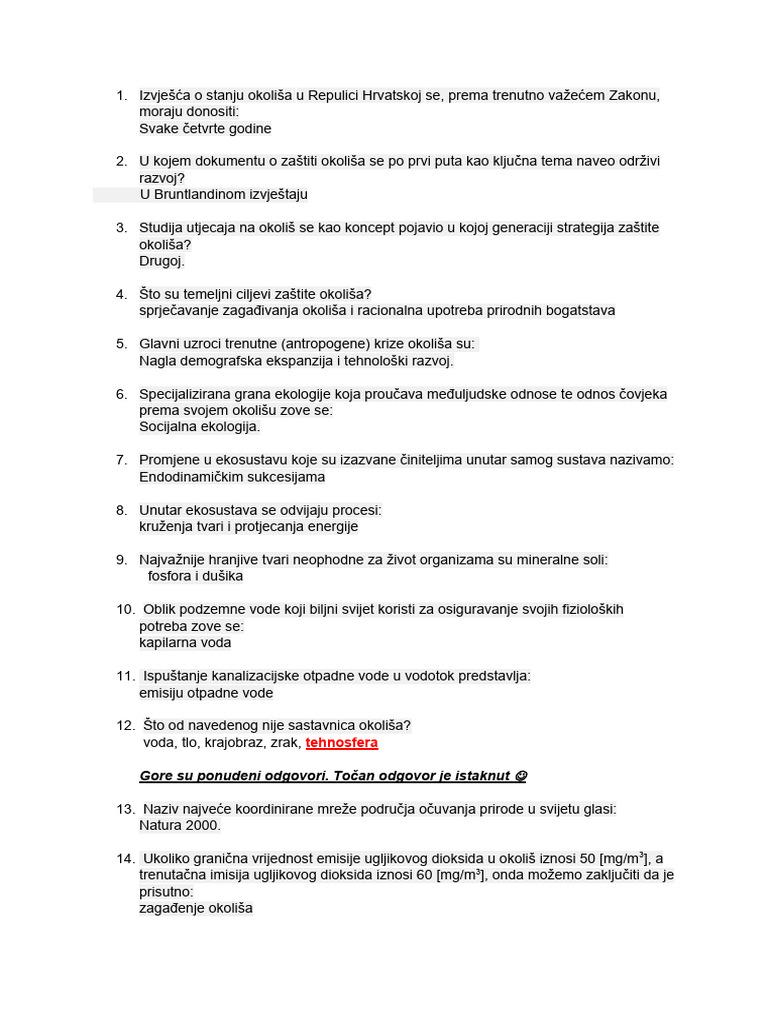 Zastita Okolisa | PDF