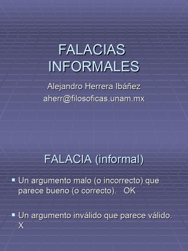 Falacias Informales | PDF | Falacia | Argumento