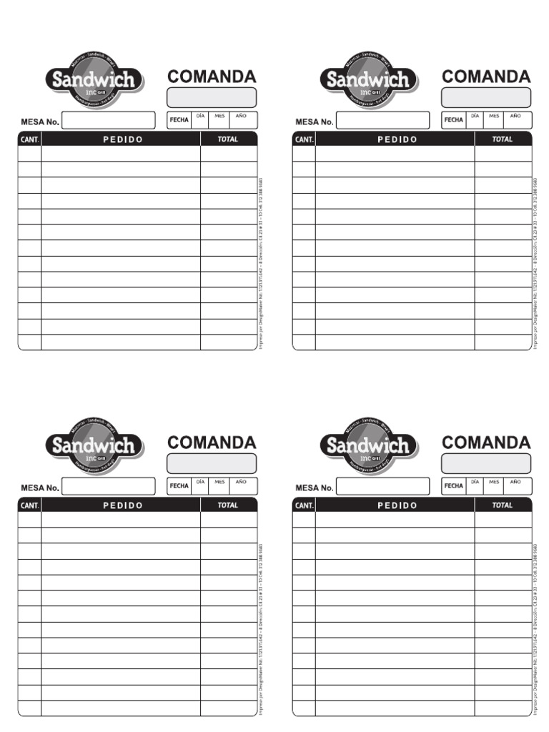 Comandas | PDF