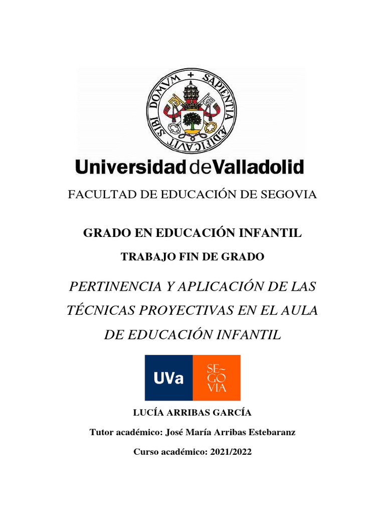 TFG-B. 1774 Pruebas Psicoproyectivas y Psicometricas | PDF | Sicología | Enseñando