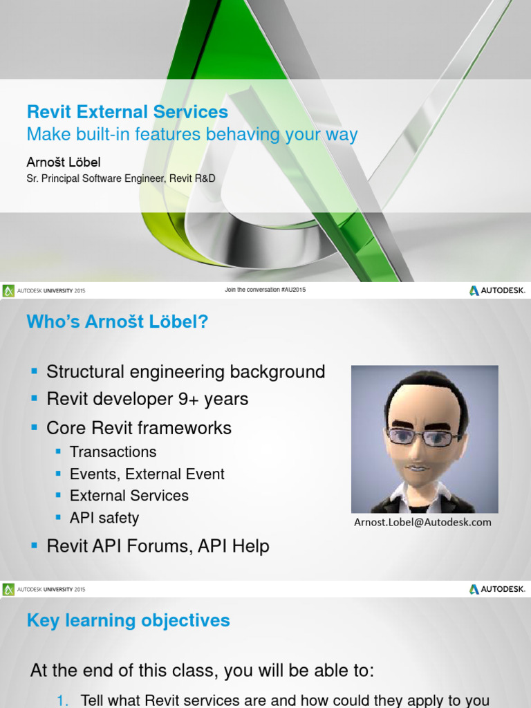 Sd10752 Revit External Services Arnost Lobel Handout | PDF | Autodesk Revit | Computing