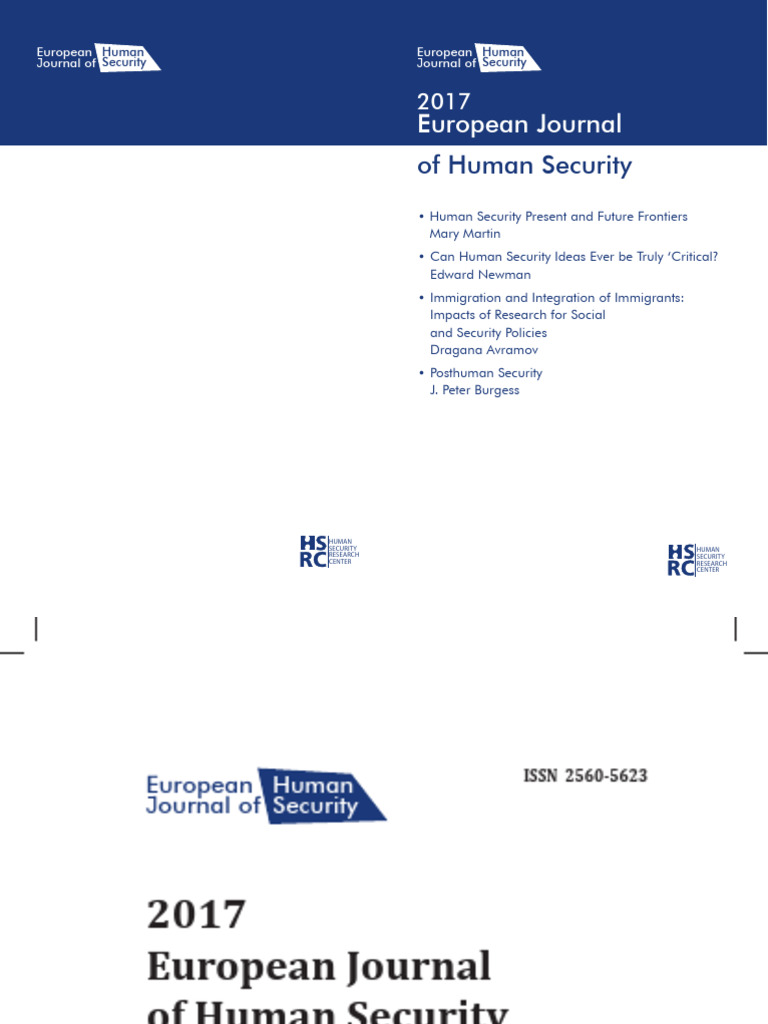 2017 European Journal of Human Security | PDF | Human Security | Human ...