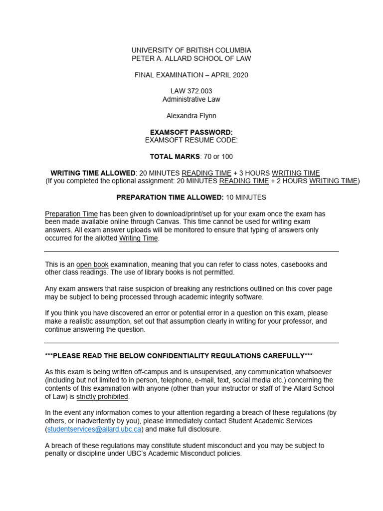 Sample Q.372.003 Administrative-Law Flynn 2019WT2 | PDF | Standard Of ...