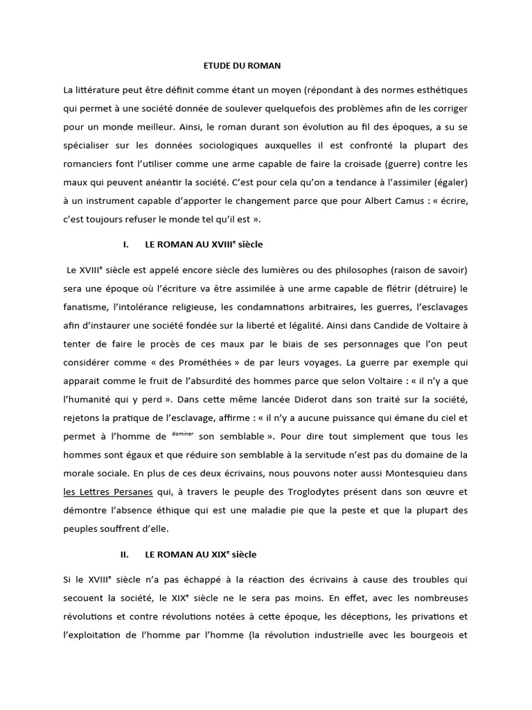 Etude Du Roman | PDF | Poésie | Romans