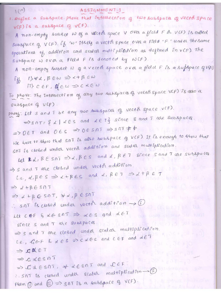 Maths Assignment 1 | PDF