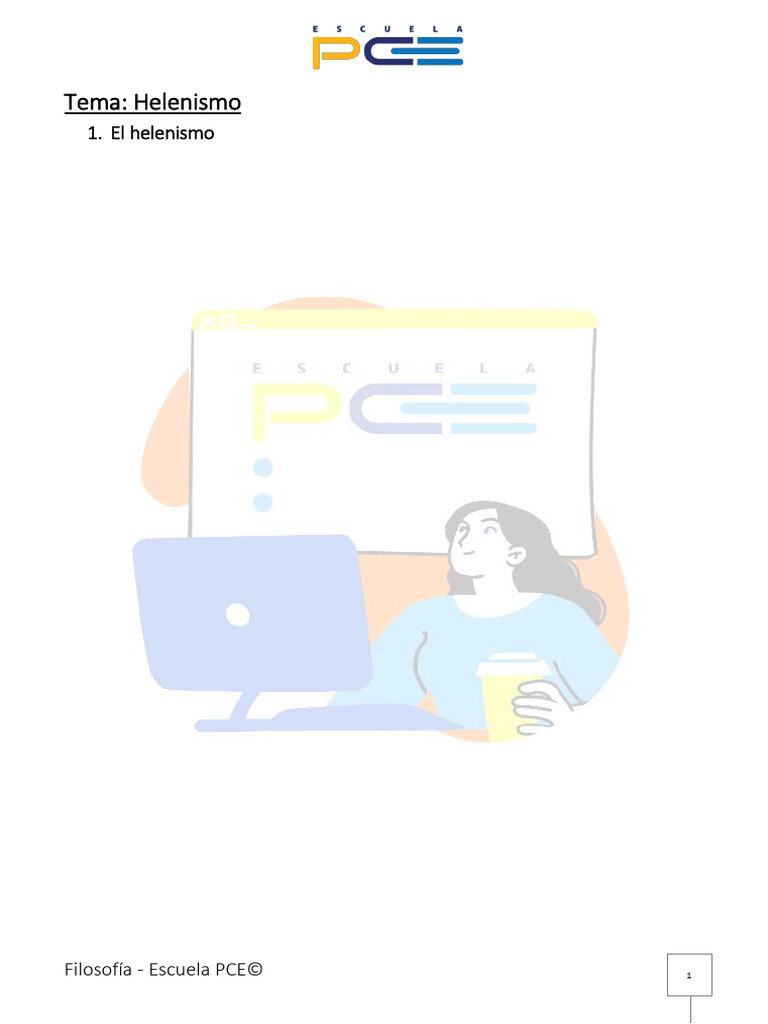 Tema - Helenismo Pce | PDF | Estoicismo | Periodo helenístico