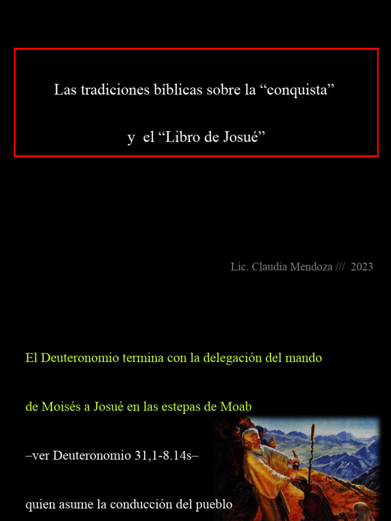 El Libro de Josué y La Etapa Llamada de La Conquista | PDF | Joshua | Libro de Deuteronomio