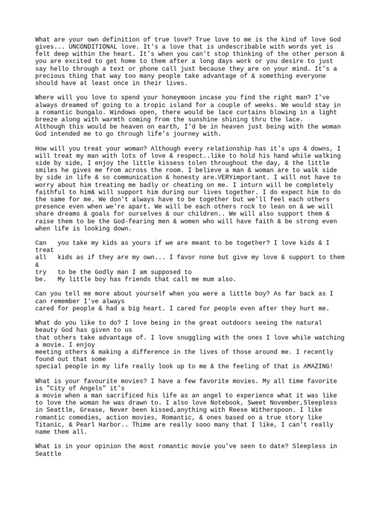 Chat Up Format ???? | PDF | Love | Soul