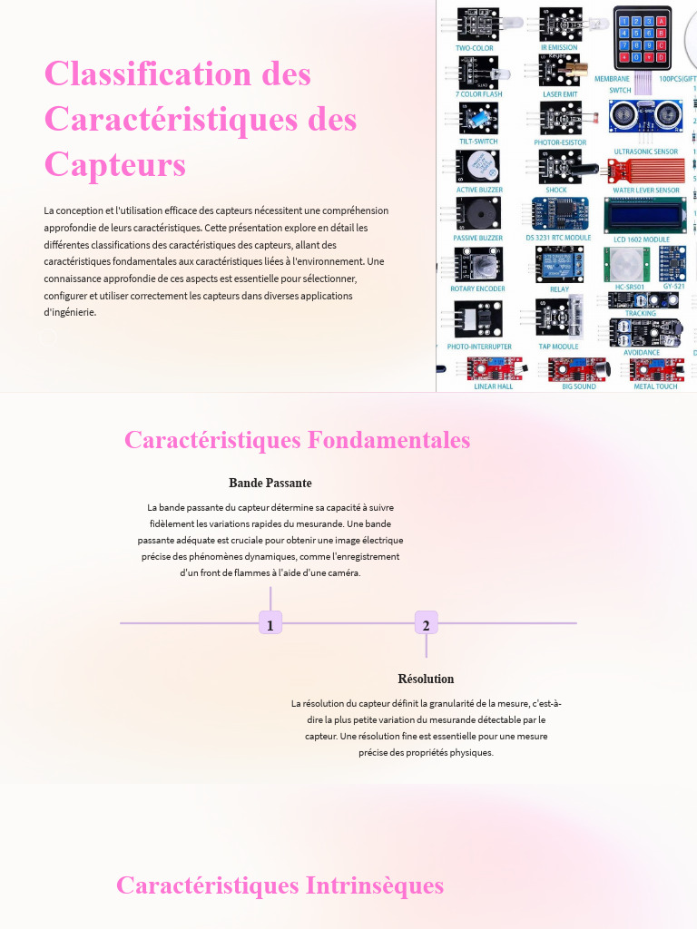 Classification Des Caracteristiques Des Capteurs | PDF | Capteur ...