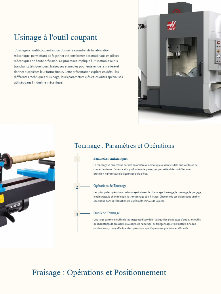 Usinage A Loutil Coupant | PDF | Usinage | Rectification (mécanique)
