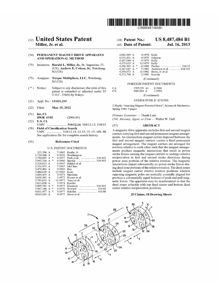 Patent Magnètica | PDF