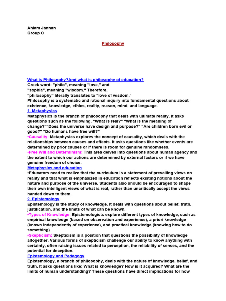 Philosophy | PDF | Epistemology | Knowledge