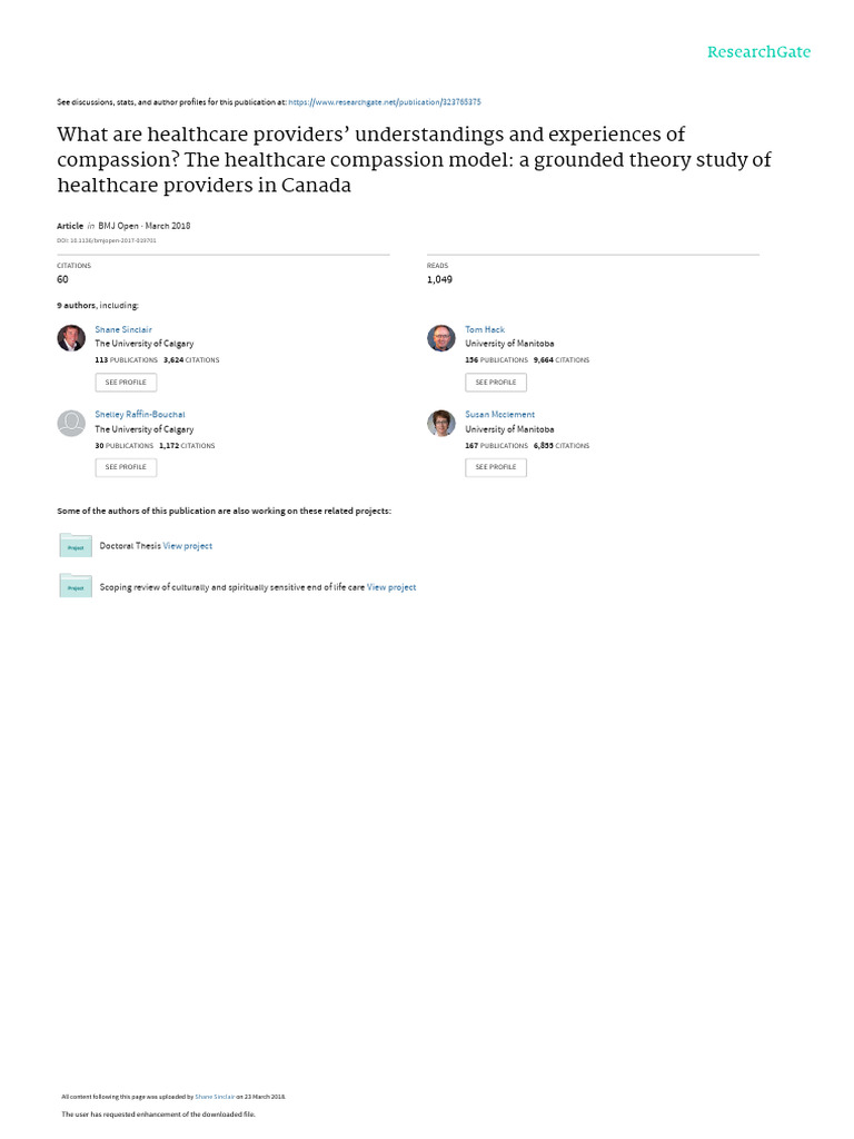 Sinclair Modelo Profesionales Compasión | PDF | Compassion | Palliative ...